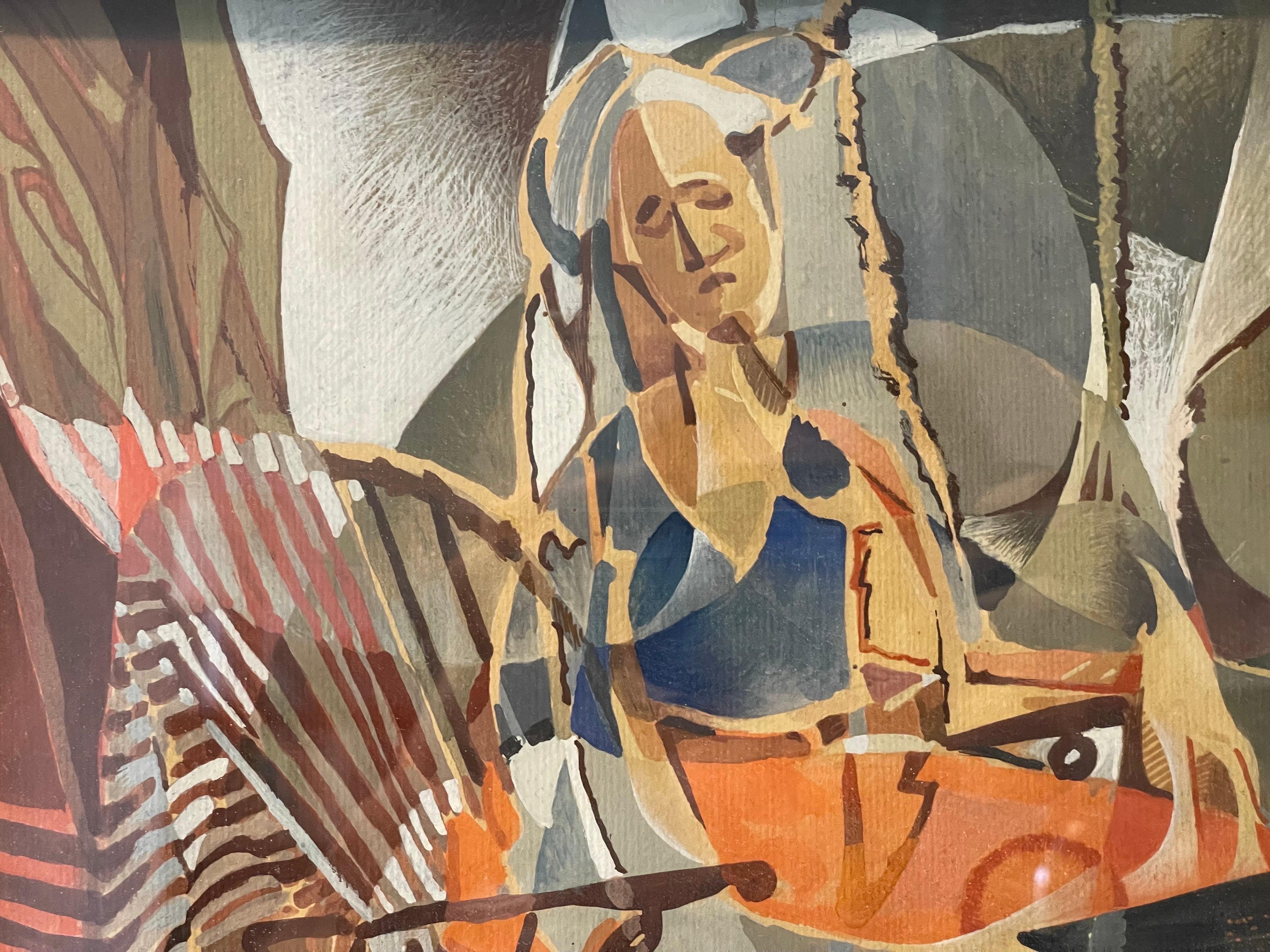 Abstract Expressionist Surrealist Watercolor Painting by Nelson Sears ...