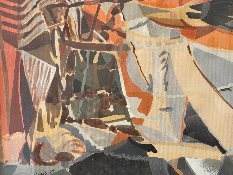 Abstract Expressionist Surrealist Watercolor Painting by Nelson Sears ...