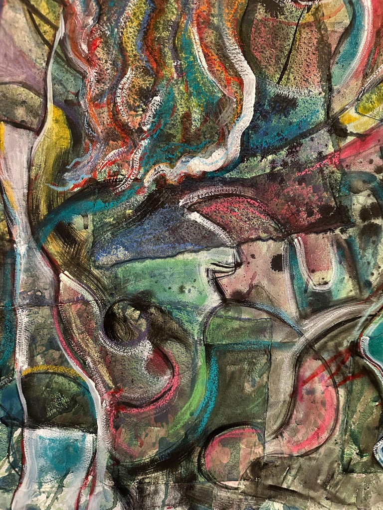 Abstract Figurative Painting "13th Floor" by Jason Stallings For Sale ...