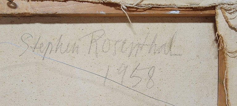 Abstract Figurative Painting Dated 1958 Signed Stephen Rosenthal For ...