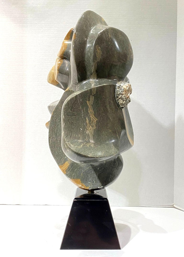 Abstract Floral Alabaster Stone Sculpture Attributed to Karen Chera For ...