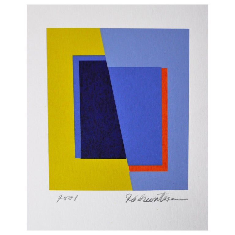 Abstract Geometric Danish Screen Print by Ib Geertsen, Signed at 1stDibs