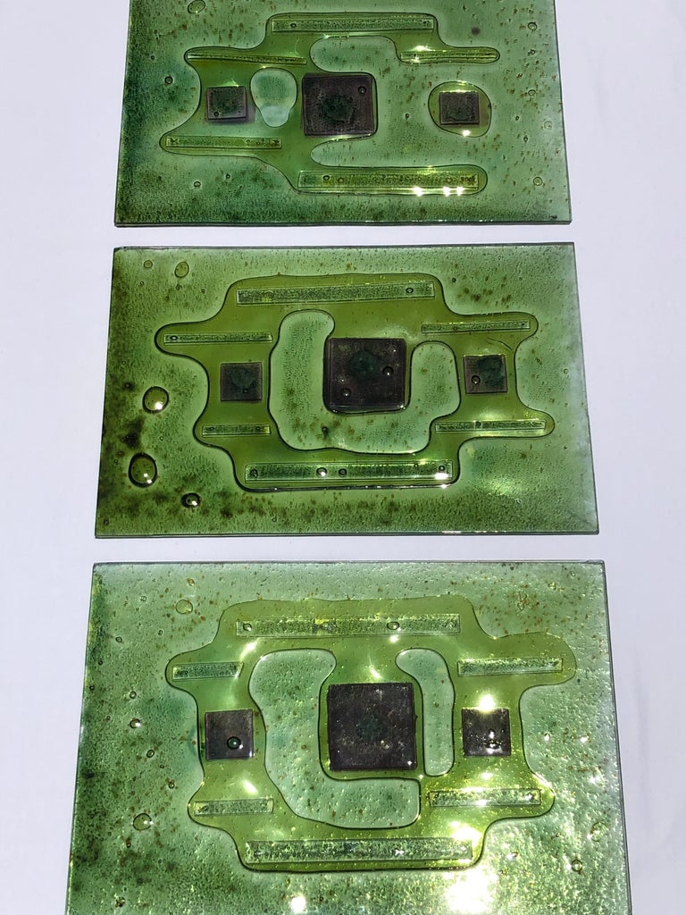 Abstract Glass Panels at 1stDibs