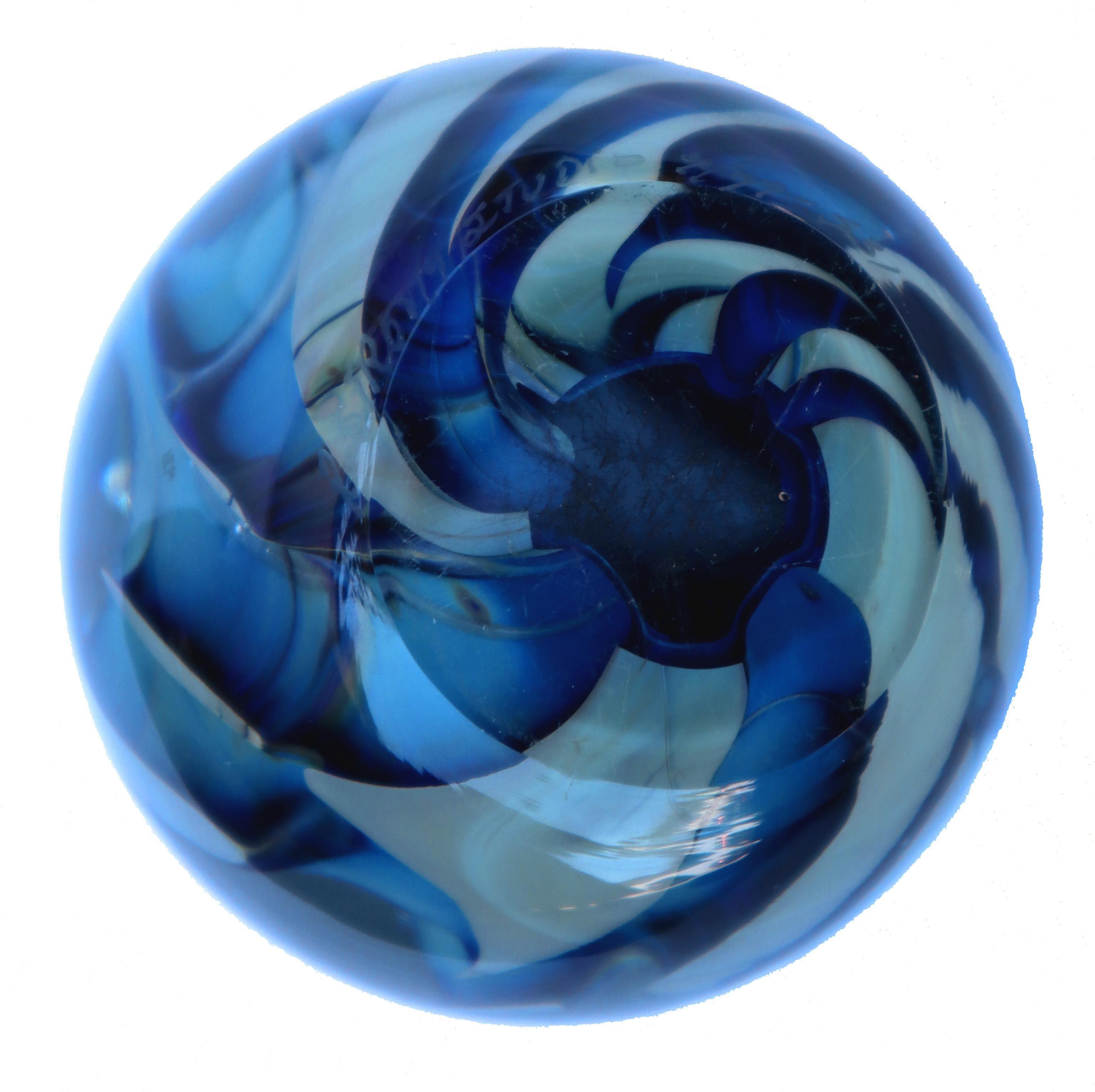 Abstract Glass Paperweight at 1stDibs
