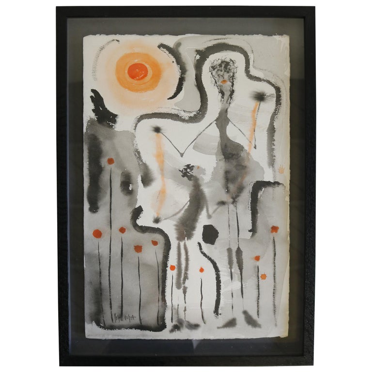 Abstract Graphic Watercolor by Yoshihiro Ueda at 1stDibs