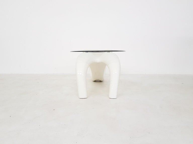 Abstract Human Shaped Coffee Table in White Fibreglass from the ...
