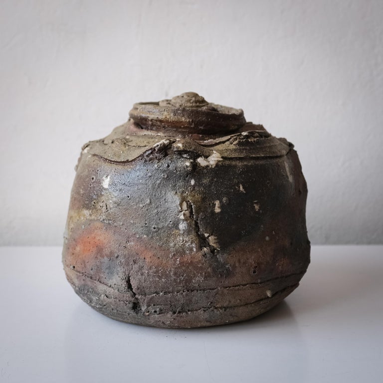 Abstract Impressionist Ceramic Lidded Vessel 1960s For Sale at 1stDibs