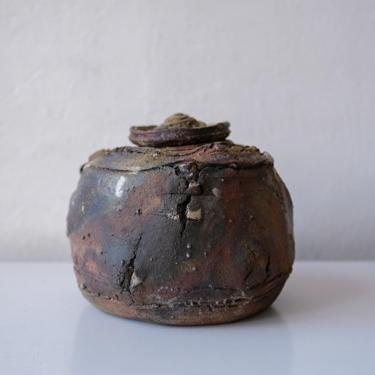 Abstract Impressionist Ceramic Lidded Vessel 1960s For Sale at 1stDibs