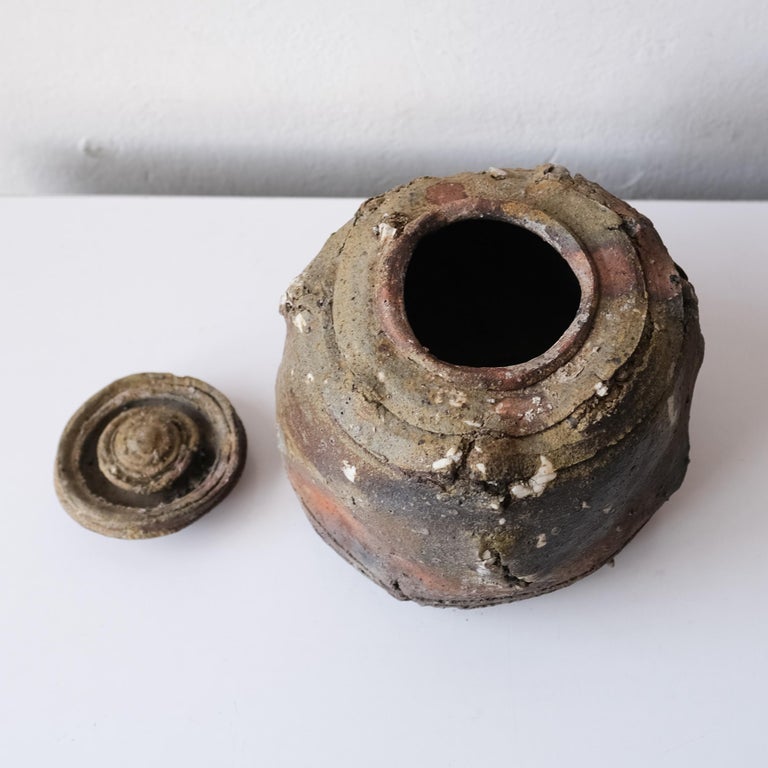 Abstract Impressionist Ceramic Lidded Vessel 1960s For Sale at 1stDibs