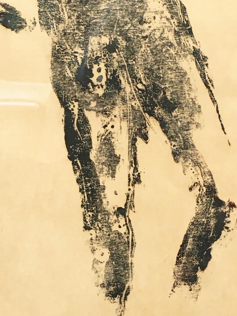 Abstract, Ink on Paper Drawing, Signed on the Back For Sale at 1stDibs