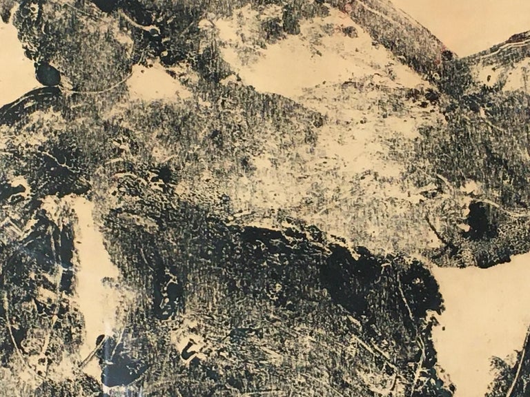 Abstract, Ink on Paper Drawing, Signed on the Back For Sale at 1stDibs