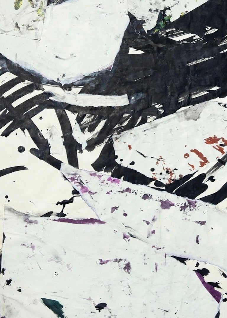 Abstract Ink, Paper Collage Head 3 from Sylvia Schuster For Sale at 1stDibs