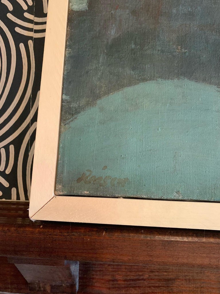 Abstract Landscape in Green Tones, Framed For Sale at 1stDibs
