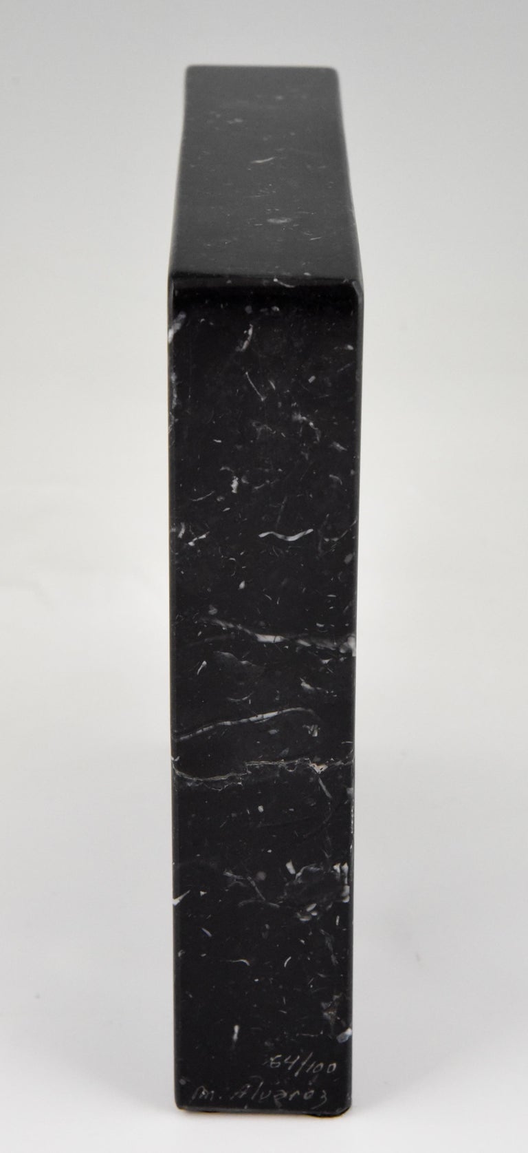 Abstract Marble and Bronze Sculpture Manuel Alvarez Numbered at 1stDibs