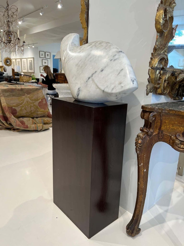 Abstract Marble Sculpture and Pedestal, Mid-Century Modern For Sale at ...