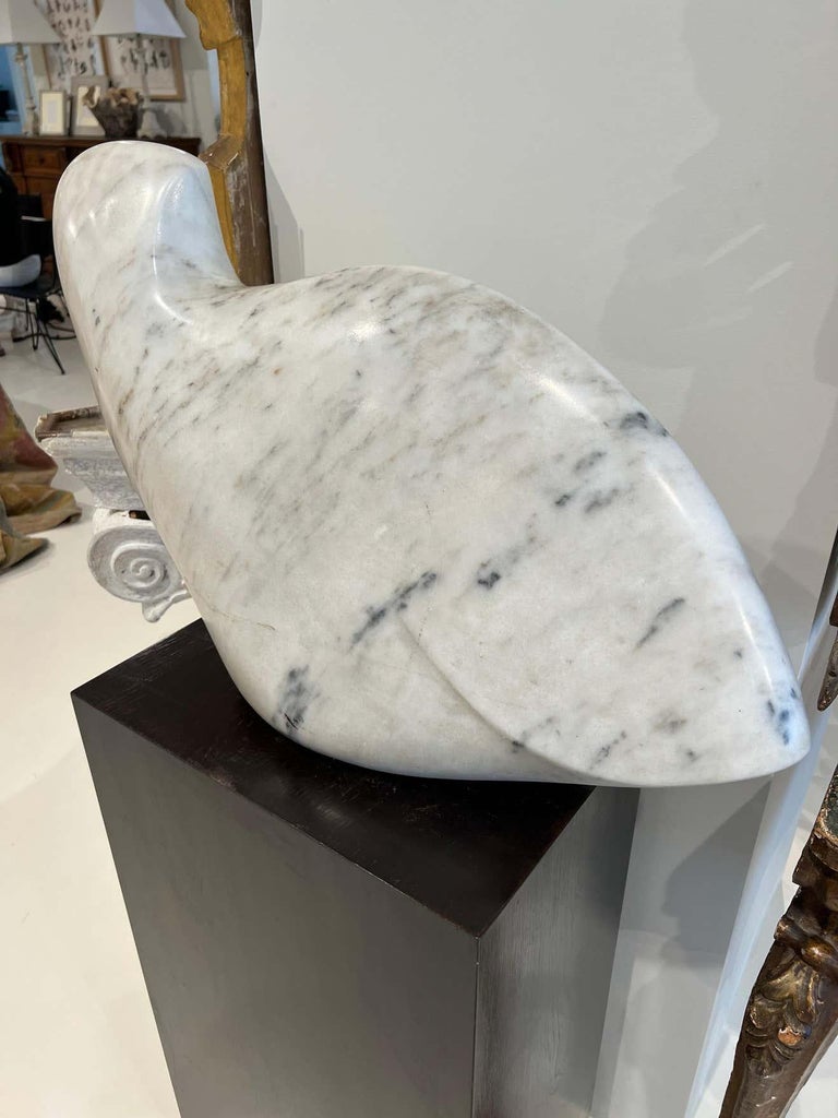 Abstract Marble Sculpture and Pedestal, Mid-Century Modern For Sale at ...