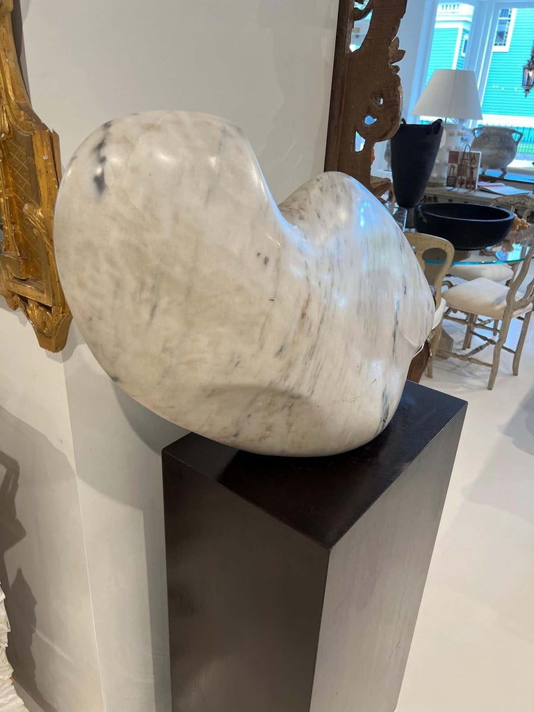 Abstract Marble Sculpture and Pedestal, Mid-Century Modern For Sale at ...