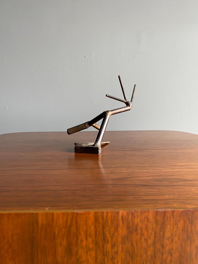 Abstract Metal Sculpture Signed " BE 2010 " For Sale at 1stDibs