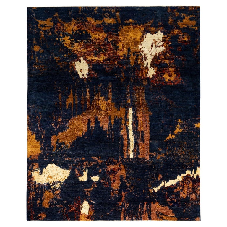 Abstract Modern Design Carpet Wool, For Sale at 1stDibs
