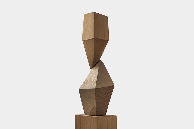Abstract Modernist Free Form Wooden Sculpture in the Style of Jean Arp ...