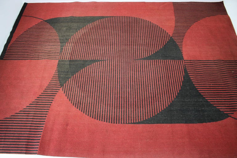 Abstract Modernist Geometric Design Carpet / Rug, 1970s For Sale at 1stDibs