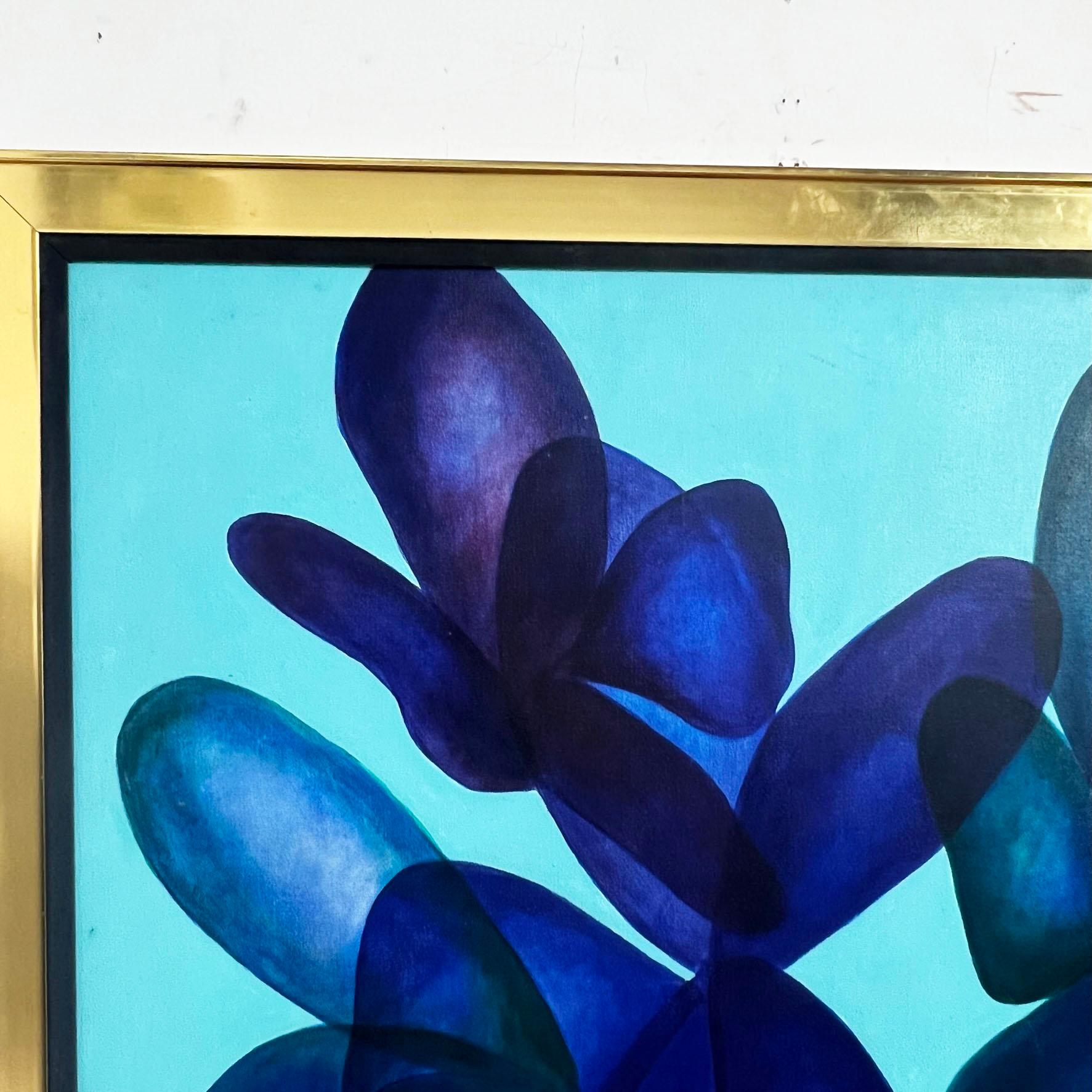 Abstract Modernist Painting of Sea Kelp Pods Signed Silverstein, c ...