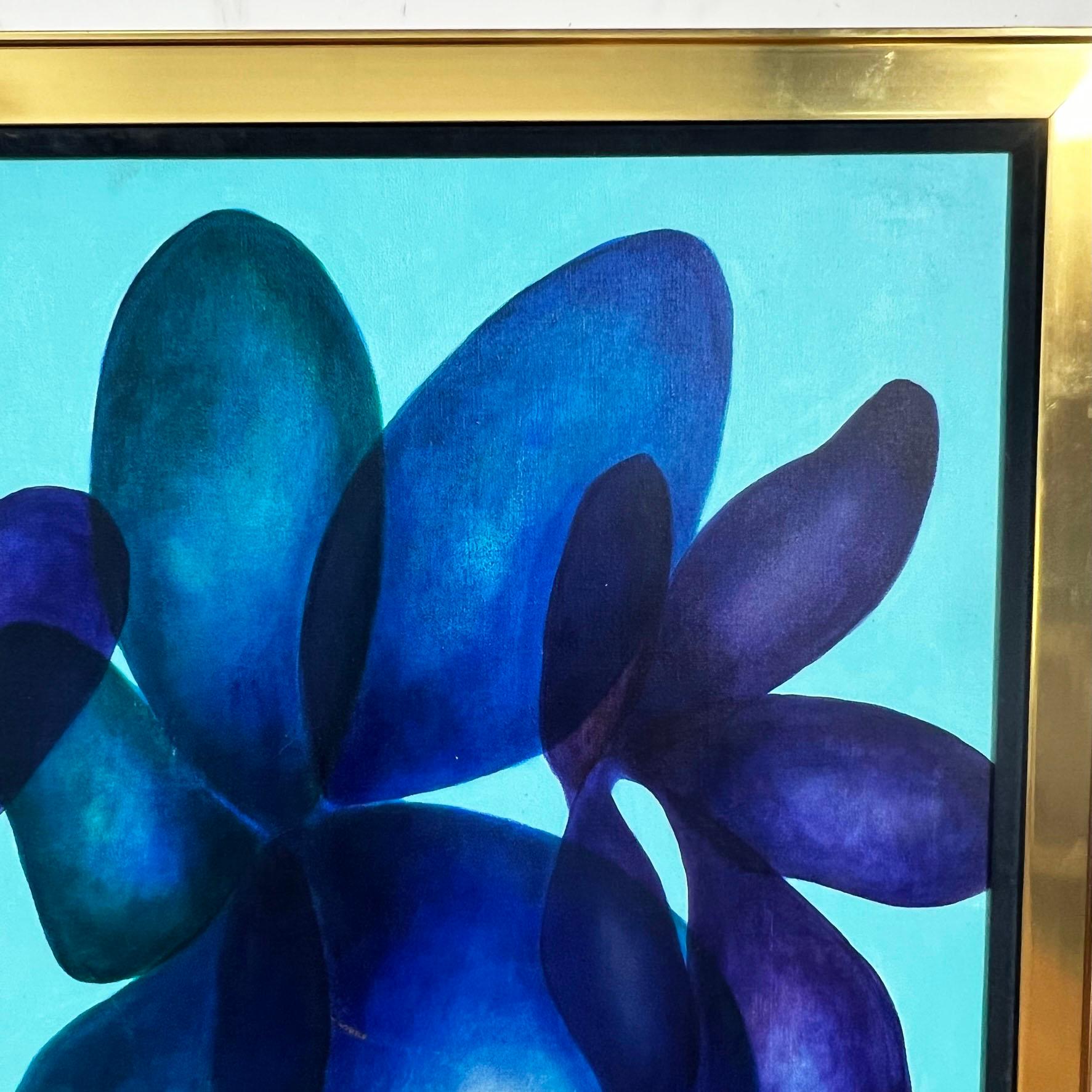 Abstract Modernist Painting of Sea Kelp Pods Signed Silverstein, c ...