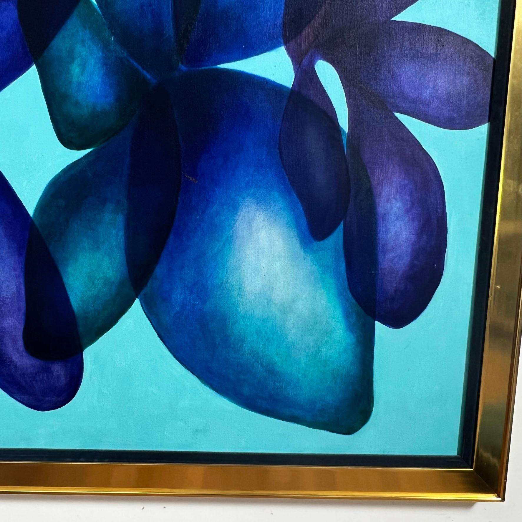 Abstract Modernist Painting of Sea Kelp Pods Signed Silverstein, c ...