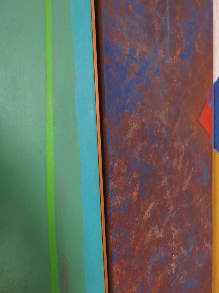 Abstract Modernist Triptych Paintings by Jack Wolfe, circa 1960s at 1stDibs