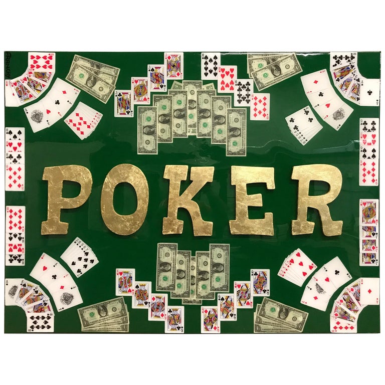 Abstract Money Poker Game Oil Painting With Resin on Canvas by Franchy ...