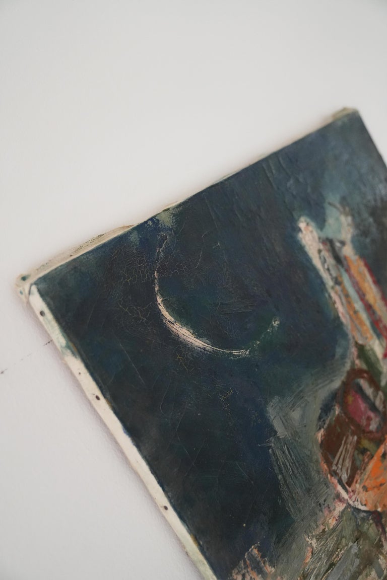 Abstract Night Scene with Moon For Sale at 1stDibs