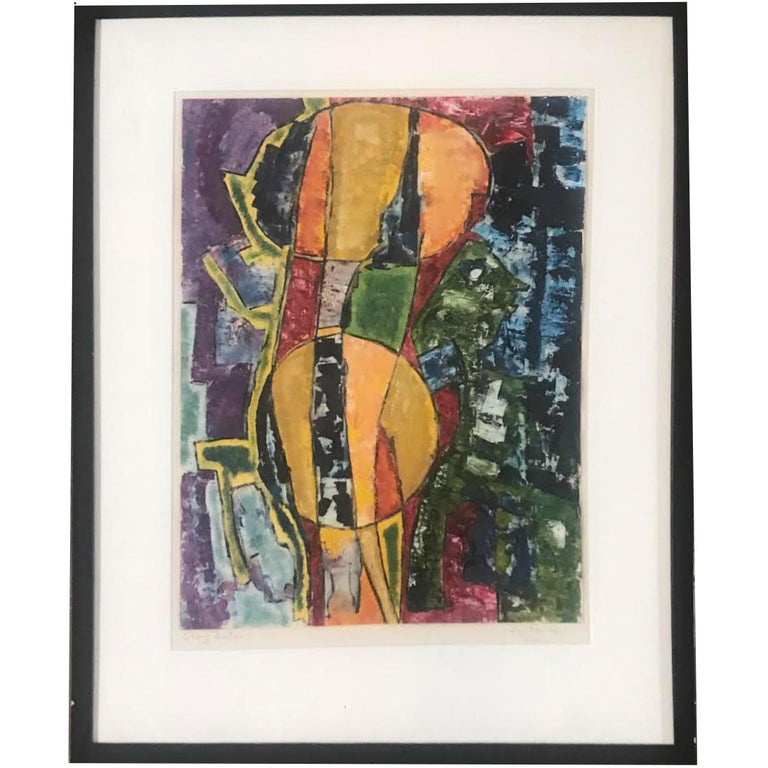 Abstract Oil and Pastel Painting by Seyi Ogundele at 1stDibs