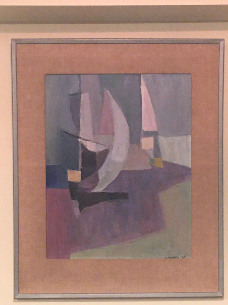 Abstract Oil on Board by Schwartz Dated 1965 at 1stDibs