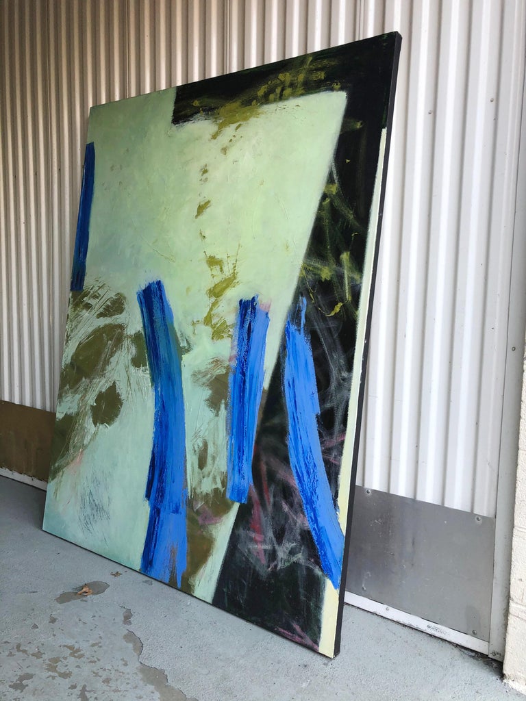 Abstract Oil on Canvas by Emery Hinkley 1990 Titled "Far Cry" For Sale ...