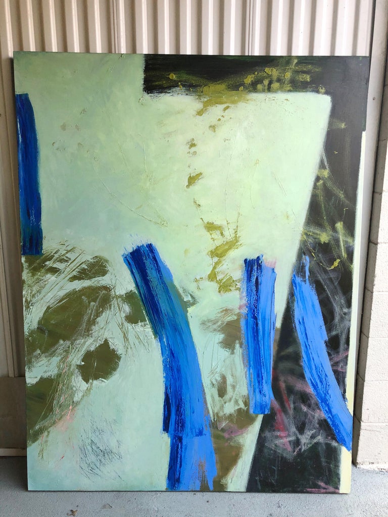 Abstract Oil on Canvas by Emery Hinkley 1990 Titled "Far Cry" For Sale ...