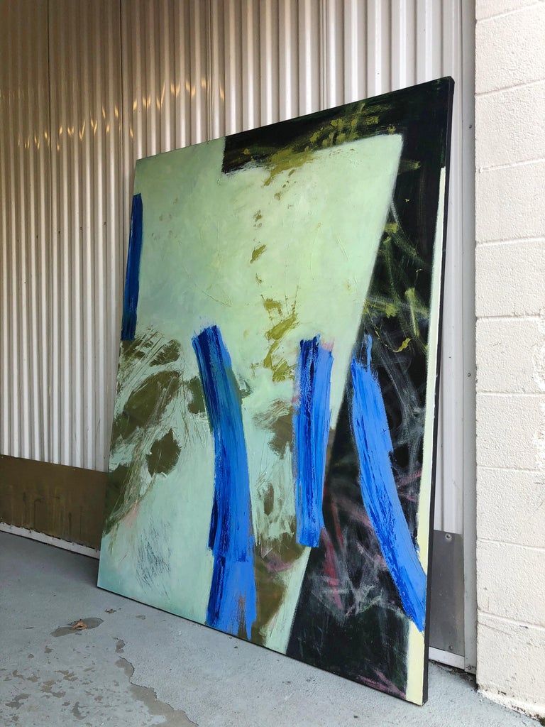 Abstract Oil on Canvas by Emery Hinkley 1990 Titled "Far Cry" For Sale ...