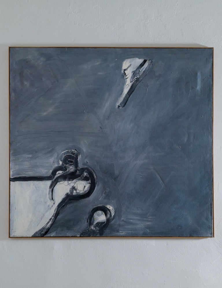 Abstract Oil on Canvas Painting by Bertil Berntsson, Sweden, 1960s For ...