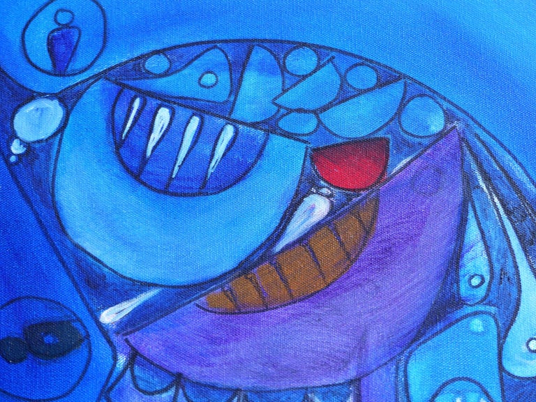 Abstract Oil on Canvas Painting by Cuban American Artist Jose Maria ...