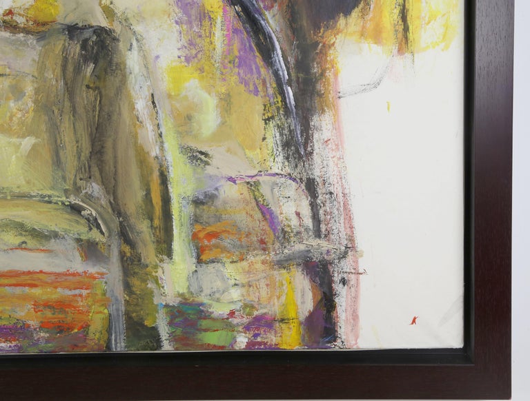 Abstract Oil on Rice Paper Painting titled "Terrain Africa lll" Andrew ...