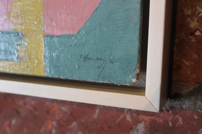 Abstract Oil Painting Signed Howard, 1941 For Sale at 1stDibs