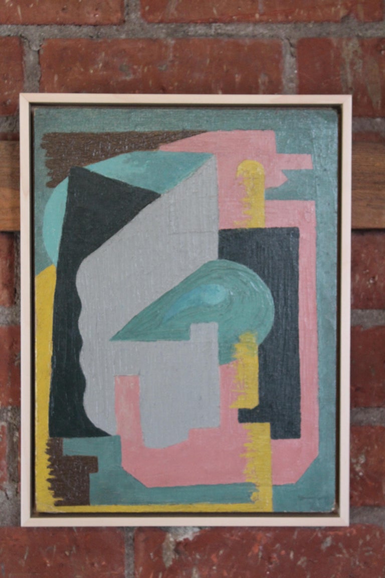Abstract Oil Painting Signed Howard, 1941 For Sale at 1stDibs