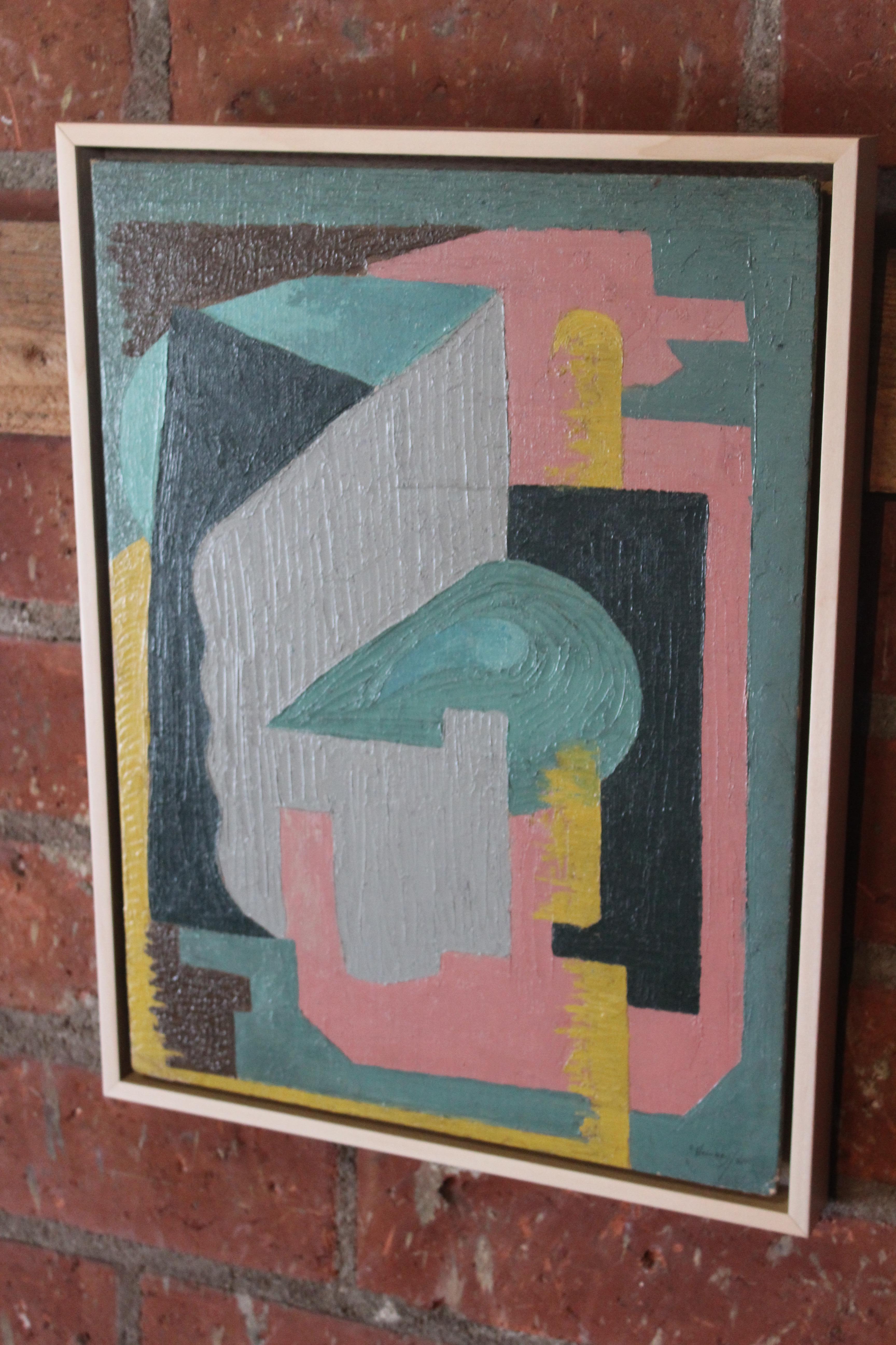 Abstract Oil Painting Signed Howard, 1941 at 1stDibs