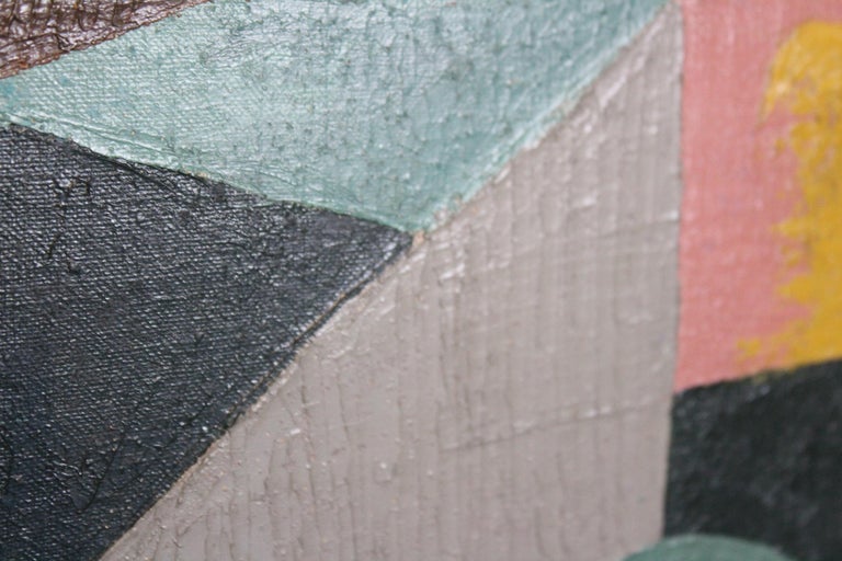 Abstract Oil Painting Signed Howard, 1941 For Sale at 1stDibs