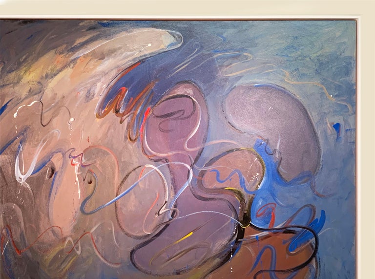 Abstract Painting "Blues Fantasy" by Merton Simpson For Sale at 1stDibs