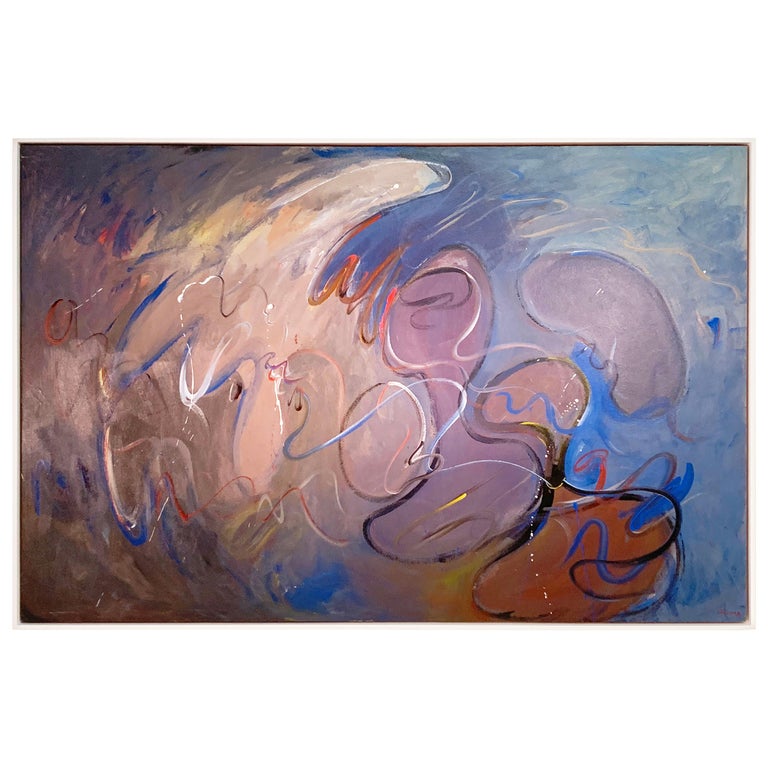 Abstract Painting "Blues Fantasy" by Merton Simpson For Sale at 1stDibs