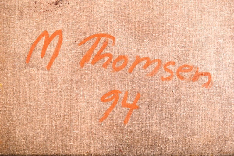 Abstract Painting by Danish Artist M. Thomsen in 1994 For Sale at 1stDibs