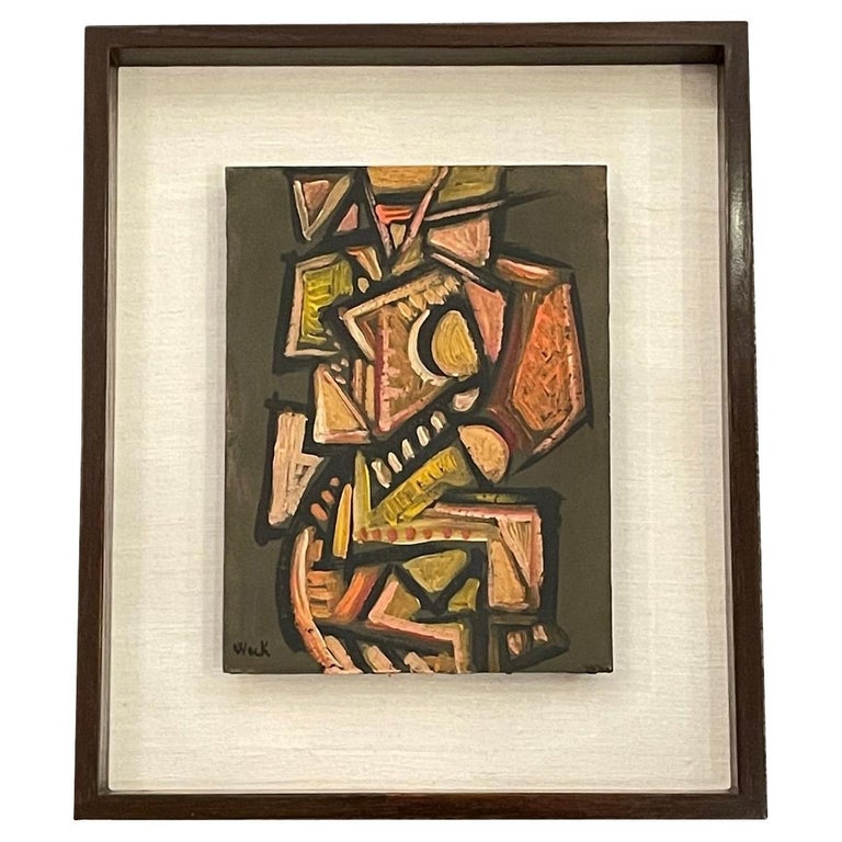 Abstract Painting By Dutch School Of Art, Holland, 1930s For Sale at ...