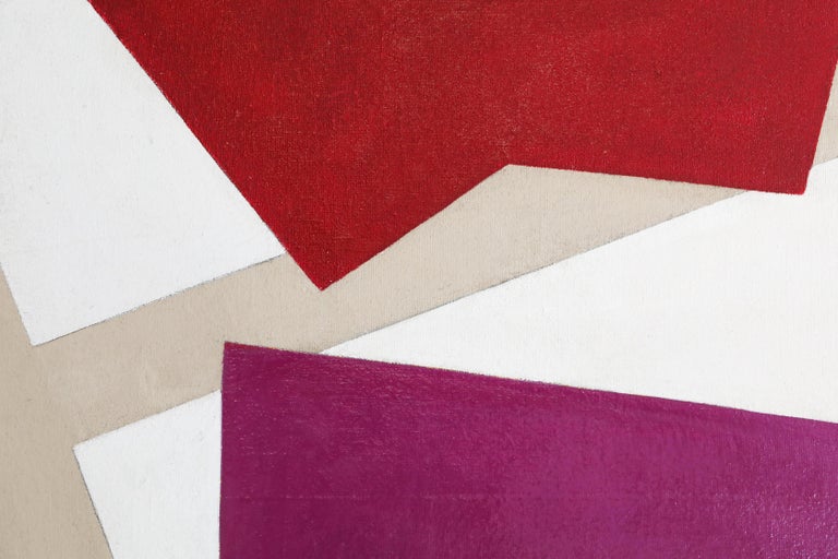 Abstract Painting by René Roche, French Contemporary, Late 20th Century ...