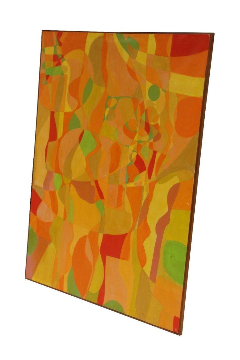 Abstract Painting by Susan Drake Framed in Walnut at 1stDibs