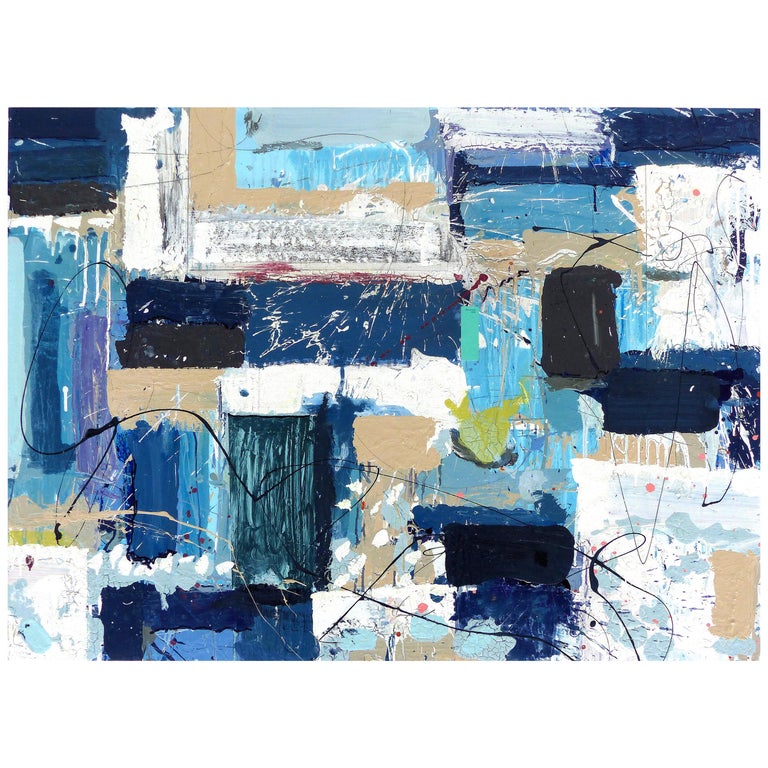 Abstract Painting by William Phelps Montgomery "Frolic 1" Mixed-Media ...